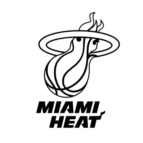 Stickers Miami Heat Couleur Noir Taille 10 Cm Finition Brillant