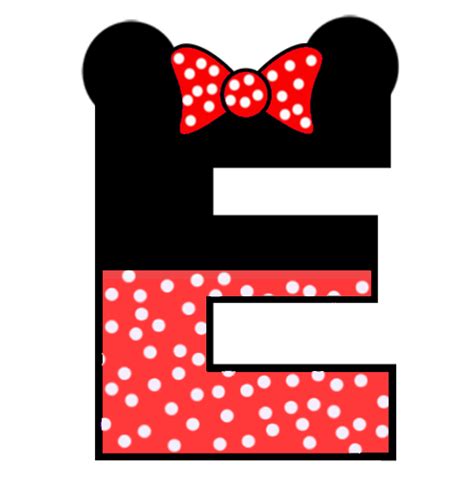 Minnie Mouse Letter E Decoration