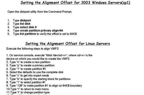 Clariion Blogs Setting The Alignment Offset