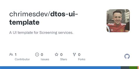 github chrimesdev dtos ui template a ui template for screening services