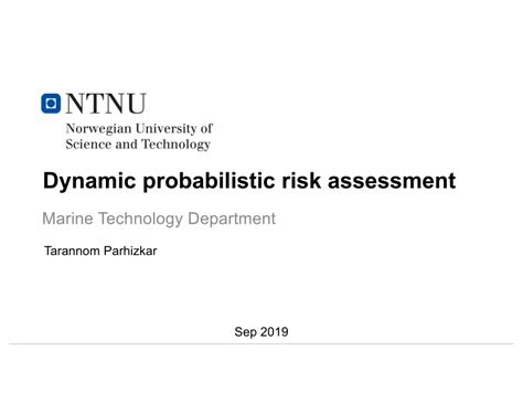 Pdf Dynamic Probabilistic Risk Assessment Of Automated System Case