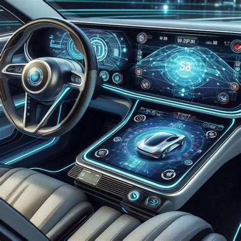 Future Autonomous Car Cockpit Premium Ai Generated Image