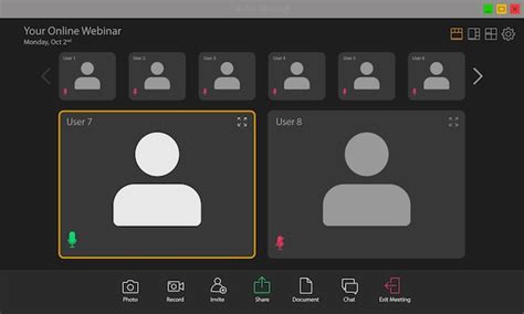 Premium Vector Video Conference App User Interface Virtual Class App