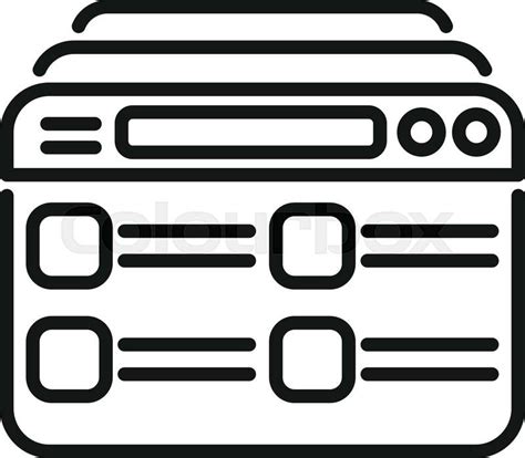 Web Customer Database Icon Outline Vector Crm Data Client Colourbox