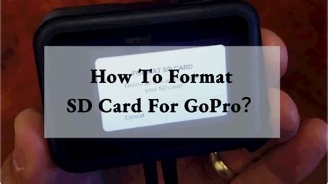 How To Format An SD Card For GoPro
