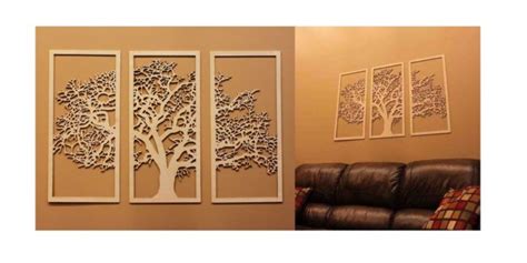 Tree Wall Frame To Laser Cut Vector DXF CDR DXF DOWNLOADS Files For Laser Cutting And CNC