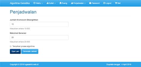 Contoh Perhitungan Algoritma Genetika Penjadwalan Tugasakhirid