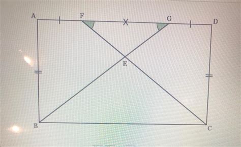 solved given abcd is a rectangle and af dg prove efg is