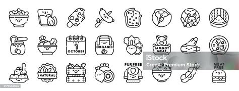 콩 아몬드 우유 아이스크림 콩 고기 통곡물 양배추 보고서 프리젠 테이션 다이어그램 웹 디자인 모바일 앱을위한 에코 벡터 아이콘과 같은 24 개요 웹 세계 채식주의 자의 날