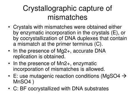 PPT Structures Of Mismatch Replication Errors Observed In A DNA Polymerase PowerPoint