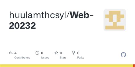 Github Huulamthcsylweb 20232