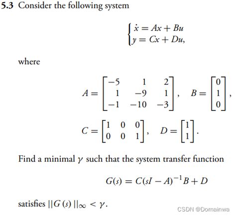 h无穷 鲁棒性lmi学习 matlab小作业5 3 matlab求h infinity norm csdn博客