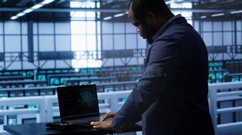 Software Developer In Data Center Using Artificial Intelligence Stock