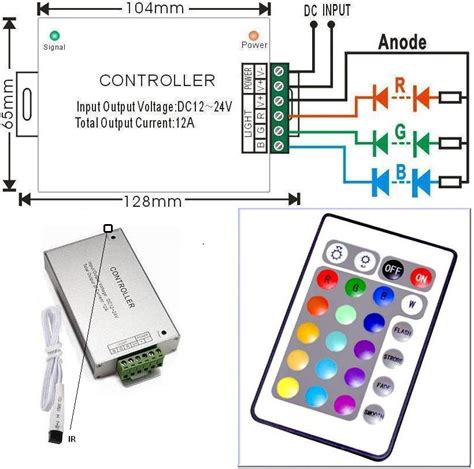 Controlador Para Led Rgb Mando Ir 24 Teclas 12 24v