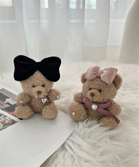 신상추가 리본 곰돌이 인형 키링 테디베어 에이블리