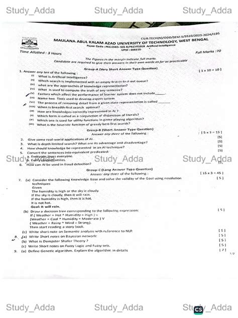 5 Sem 2023 Cse And It Pdf