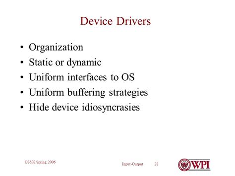 Input-Output 1 CS502 Spring 2006 Input and Output CS502 – Operating Systems. - ppt download