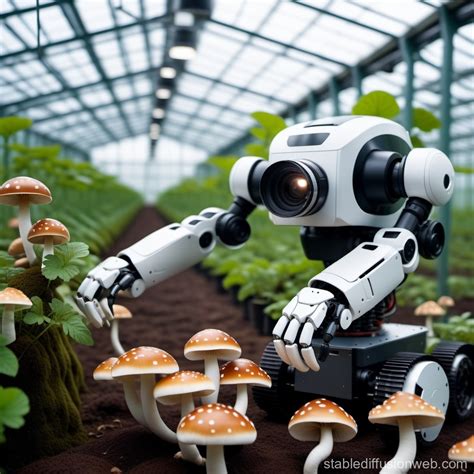 Robot Picking Shiitake Mushrooms Stable Diffusion Online Robot Picking Shiitake Mushrooms Stable Diffusion Online