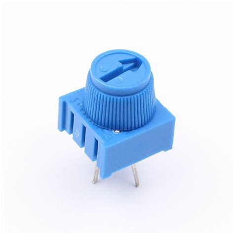 Helloyee 10k Ohm Trimpot Rotary Breadboard Trim Potentiometer With Knob For Arduino Pack Of 10