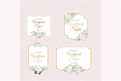 Free Vector Green Leaves Labels Illustration Design