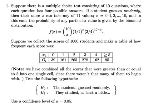 solved 1 suppose there is a multiple choice test consisting