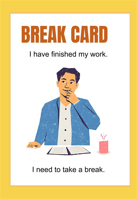 Free Printable Break Card Template To Edit Online