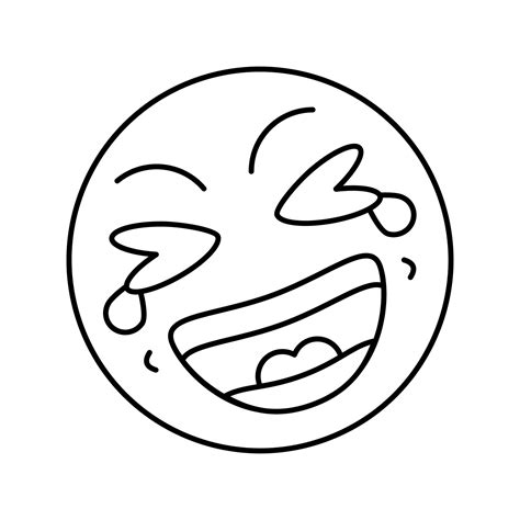 Lol Emoji Line Icon Vector Illustration Vector Art At Vecteezy
