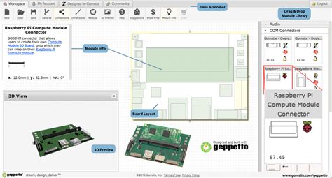 Online Dev Tool Adds DIY Baseboard For RPi Compute Module