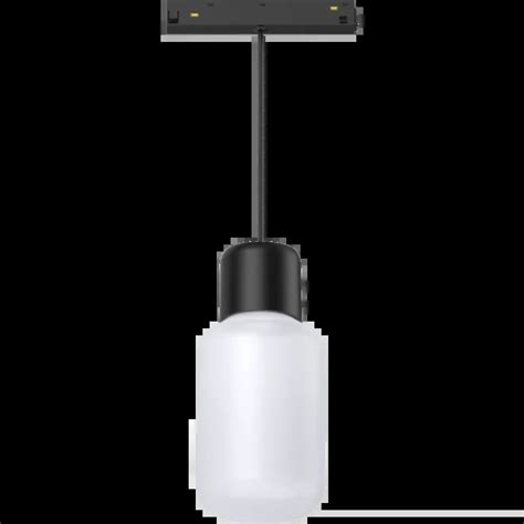 Pure 48v Track Pendant Light Black With Glass Diffuser 7w Pure