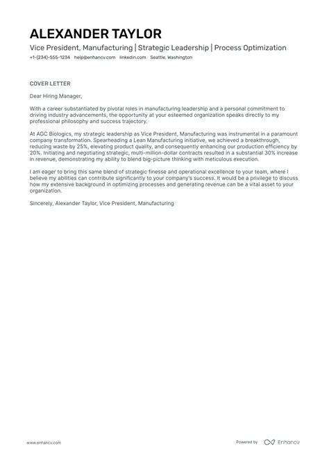 Executive Cover Letter Examples Tips And Templates Enhancv