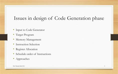 Code Generation Part 1 In Compiler Construction Pptx
