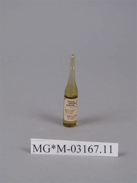 Ephedrine And Caffeine Formula A 2 Cc National Museum Of American