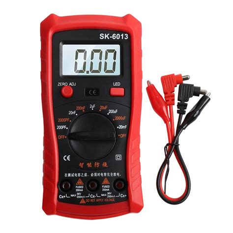 6013 Digital Capacitance Meter Large Capacitance Tester Multimeter 2000 Counts