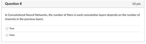 Solved In Convolutional Neural Networks The Number Of Chegg