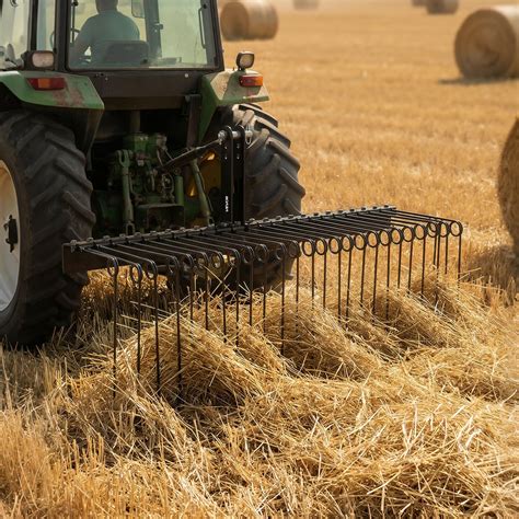 Vevor 60 In Tow Behind Landscape Rake 3 Point Hitch Lawn Dethatcher