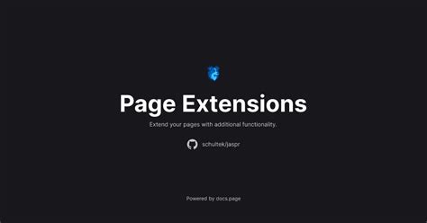 Page Extensions