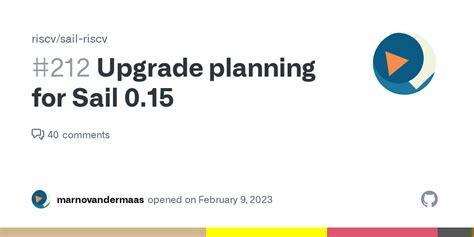 Upgrade Planning For Sail Issue Riscv Sail Riscv GitHub