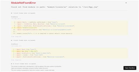 multi language datepicker forked codesandbox
