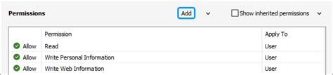 how to allow users to modify specific properties of their accounts