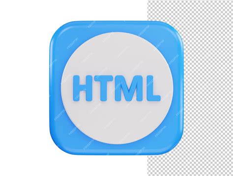 Ícone De Programação Html Ilustração Em Vetor Renderização 3d Psd Premium