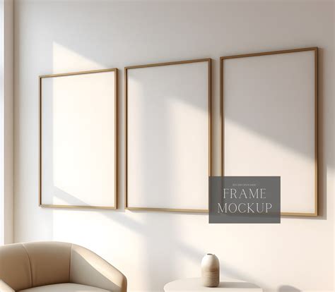 3 Frame Poster Mockup Iso Psd Smart Object Mockup Etsy