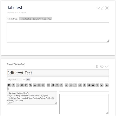 Tabs Overwriting Edit Text Css Talk Tw