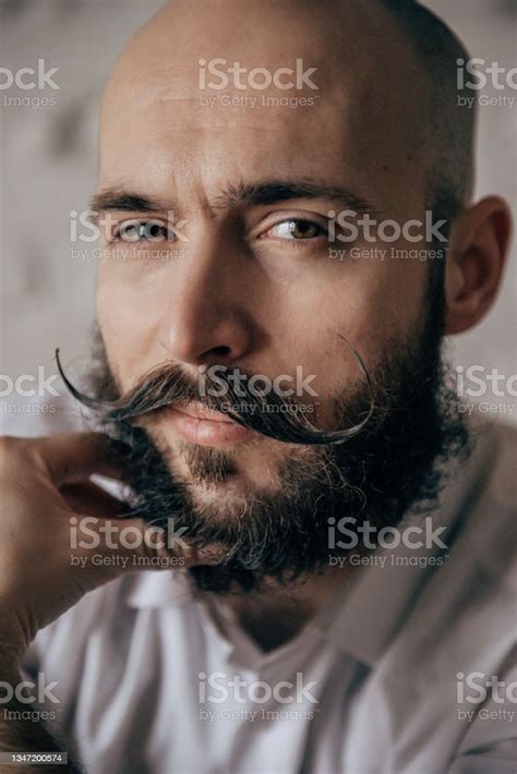Bald Guy With Mustache Sticker Of A Cartoon Bald Man With Mustache