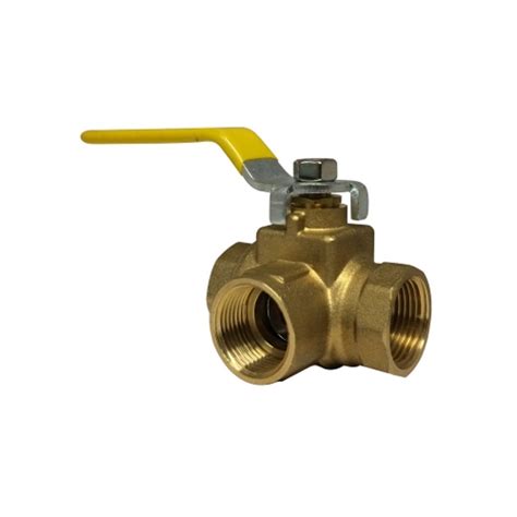 Midland Metals Side Outlet 3 Way Bronze Ball Valve 94 0465