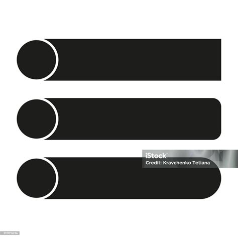 진행률 로딩 표시줄 집합입니다 인터페이스 프리로더 버퍼 표시기 벡터 일러스트 레이 션입니다 주당순이익 10 검은색에 대한 스톡