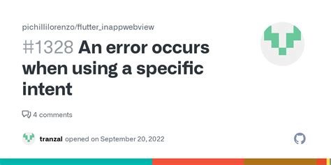 An Error Occurs When Using A Specific Intent · Issue 1328