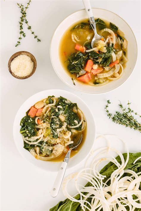 White Bean And Chard Soup With Spiralized Celery Root — Inspiralized