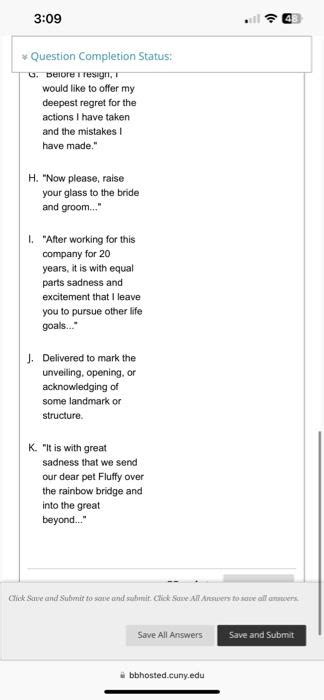 question completion status match the following