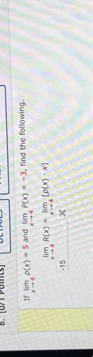 solved if lim p x 5 and lim p x 3 find the