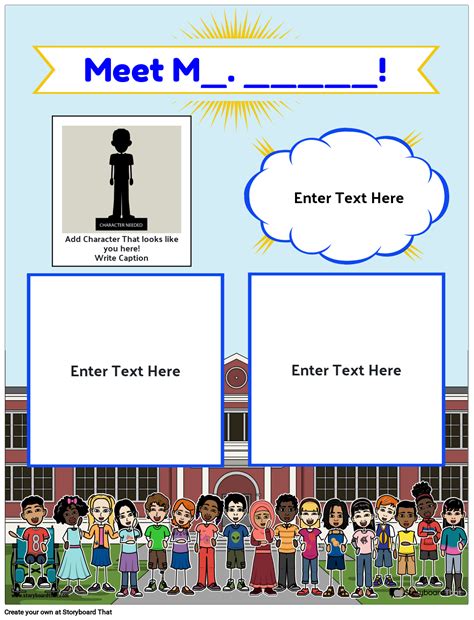 Mød Lærerportrættet Farve 2 Storyboard Af Da Examples
